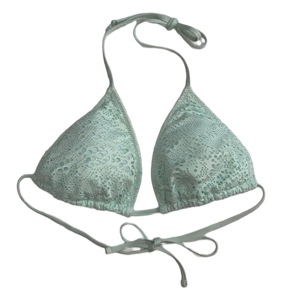 Mossimo Crochet Triangle Bikini Top Women Size M - Gem